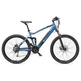 E-Bike Telefunken "Aufsteiger M935" E-Bikes Gr. 48cm, 27,5 Zoll (69,85cm), blau Pedelec, Elektrofahrrad für Damen u. Herren, MTB