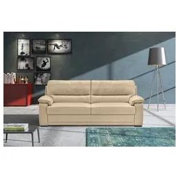 2,5-Sitzer Egoitaliano "Doris, modernes Designersofa, Ledersofa mit erstklassiger Sitzqualität" Sofas Gr. B/H/T: 192cm x 90cm x 93cm, Leder BULL, beige (champagner) edle Detailverarbeitung, perfekte Polsterung, aus hochwertigem Leder