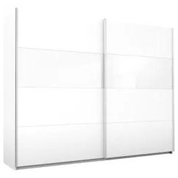 Schwebetürenschrank Rauch "Quadra BESTSELLER Schrank Schlafzimmerschrank in vielen Breiten" Schränke Gr. B/H/T: 271 cm x 210 cm x 62 cm, 2 St., weiß (weiß, weißglas) Kleiderschrank Garderobenschrank mit Glaselementen