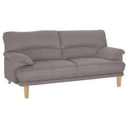 3-Sitzer Trendmanufaktur "Cecilia, Sofa in italienischem Design" Sofas Gr. B/H/T: 200cm x 87cm x 90cm, Struktur, ohne Funktion, grau (taupe) mit tollem Sitzkomfort und Holzfüßen