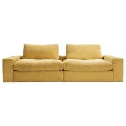 Big-Sofa Alina "Sandy" Sofas Gr. B/T: 256cm x 123cm, Cord GCT, gelb (honiggelb gct 95) 256 cm breit und 123 tief, in modernem Cordstoff