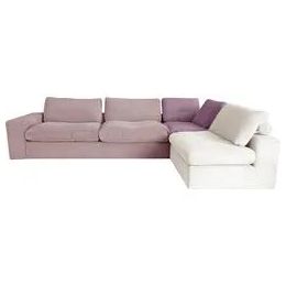 Ecksofa Alina "Sandy" Sofas Gr. B/T: 276cm x 226cm, Cord, Armlehne links, bunt (gct 8/ gct 18/ 11) mit losen Sitz und Rückenkissen, in modernem Cordstoff