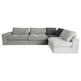 Ecksofa Alina "Sandy" Sofas Gr. B/T: 276cm x 226cm, Cord, Armlehne links, grau (gct 49, gct 79, 9) mit losen Sitz und Rückenkissen, in modernem Cordstoff