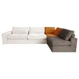 Ecksofa Alina "Sandy" Sofas Gr. B/T: 276cm x 226cm, Cord, Armlehne links, bunt (gct 11/ gct 707/ 149) mit losen Sitz und Rückenkissen, in modernem Cordstoff