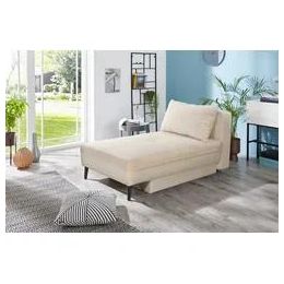 Jockenhöfer Recamiere JOCKENHÖFER GRUPPE "Wolli" Sofas Gr. B/T: 88cm x 154cm, beige (beige, natur) mit Bettfunktion als Schlafsofa, Bettkasten, frei im Raum stellbar