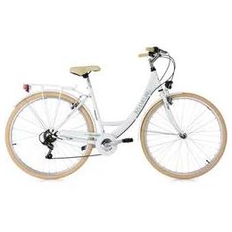 KS-Cycling Cityrad KS CYCLING "Toscana" Fahrräder Gr. 41cm, 26 Zoll (66,04cm), weiß (weiß + weiß) für Damen, Kettenschaltung