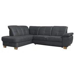 Ecksofa Alina "Karima" Sofas Gr. B/H/T: 260cm x 98cm x 219cm, Microfaser GDU, Ottomane links, ohne Bettfunktion, Stauraum, grau (basaltgrau gdu 29) inkl. Rückenlehnenverstellung, wahlweise mit Bettfunktion und Stauraum