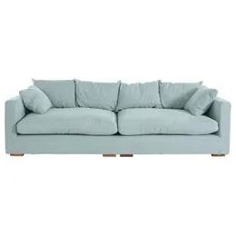 Guido Maria Kretschmer Home & Living Big-Sofa GUIDO MARIA KRETSCHMER HOME & LIVING "Pantin" Sofas Gr. B/H/T: 266cm x 80cm x 113cm, Struktur, grün (mint) extra weich und kuschelig, Füllung mit Federn Daunen