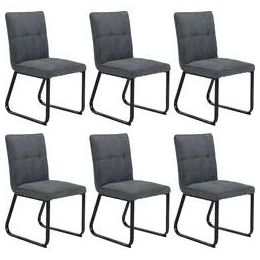 Essgruppe ByLiving Sitzmöbel-Sets Gr. B/H/T: 160cm x 95,5cm x 62cm, Kunstleder, Einlegeplatte, ausziehbar, braun (braun/dkl.grau + dunkelgrau schwarz)