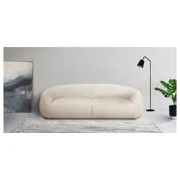 Big-Sofa LeGer Home by Lena Gercke "Yani" Sofas Gr. B/H/T: 240cm x 81cm x 100cm, Bouclé, beige (creme) organische Form, auch in Bouclé