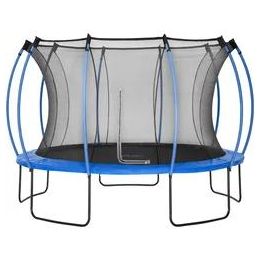 Gartentrampolin Plum "Springsafe Trampolin Colours" Trampoline Gr. B: 366cm, blau (schwarz, blau) Kinder 366 cm mit Sicherheitsnetz