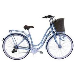 Cityrad FASHION LINE Fahrräder Gr. 48cm, 28 Zoll (71,12cm), blau (hellblau, hellblau) für Damen, Kettenschaltung