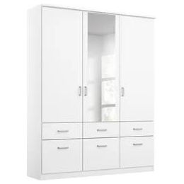 Kleiderschrank Rauch "Kleiderschrank Schrank Garderobe deckenhoher BREMEN" Schränke Gr. B/H/T: 136 cm x 199 cm x 58 cm, mit Spiegel, 3 St., weiß in vielen Farben und Ausführungen MADE IN GERMANY