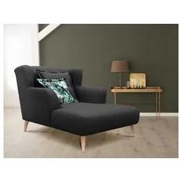 Loveseat Home Affaire "Baggio" Sessel Gr. Veloursstoff, B/H/T: 101cm x 99cm x 152cm, grau (anthrazit)