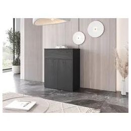 Sideboard Inosign "PARIS" Sideboards Gr. B/H/T: 72cm x 88,5cm x 39,5cm, matt,, schwarz (graphite black wp/ graphite wp) Moderne 72cm breite grifflose Kommode, vielseitig einsetzbar