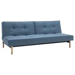 Schlafsofa INNOVATION LIVING TM "Splitback, Schlafsofa, 3-Sitzer, Gästebett" Sofas Gr. B/H/T: 210cm x 79cm x 96cm, Struktur grob MIXED DANCE, blau (lightblue) Schlaffunktion, stylisch, komfortabel und bequem, Mehrfunktionssofa