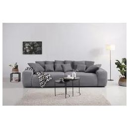 Big-Sofa Home Affaire "Sundance, B/T 302/137 cm" Sofas Gr. B/H/T: 302 cm x 85 cm x 137 cm, Struktur Chenille, grau (stone) Dauerschläfer mit Hygiene-Topper und Transporttasche