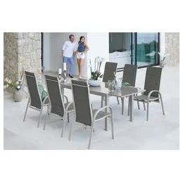 Garten-Essgruppe Merxx "Amalfi Deluxe" Sitzmöbel-Sets grau