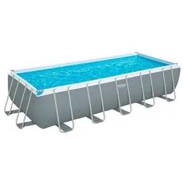 Framepool Bestway "Power SteelTM" Schwimmbecken Gr. B/H/L: Breite 274 cm x Höhe 132 cm x Länge 640 cm, grau Frame Pool mit Filterpumpe 640x274x132 cm,