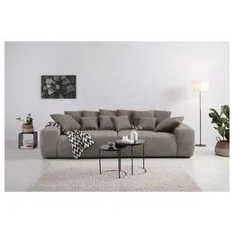 Big-Sofa Home Affaire "Sundance, B/T 302/137 cm" Sofas Gr. B/H/T: 302 cm x 85 cm x 137 cm, Struktur Chenille, grau (taupe) Dauerschläfer mit Hygiene-Topper und Transporttasche