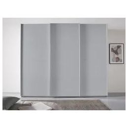 Schwebetürenschrank Rauch "Kleiderschrank Schrank Garderobe TOPSELLER OTELI inkl. Inneneinteilung" Schränke Gr. B/H/T: 271 cm x 229 cm x 62 cm, grau (seidengrau) mit 3 Innenschubladen sowie zusätzlichen Einlegeböden MADE IN GERMANY