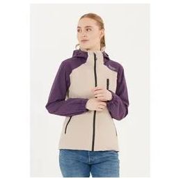 Outdoorjacke WEATHER REPORT "CAMELIA W-PRO15000" Gr. 44, beige (beige, lila) Damen Jacken mit wasserdichter Beschichtung