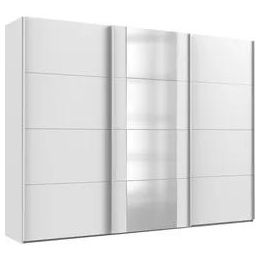 Schwebetürenschrank wimex "Barmbek Schlafzimmerschrank BESTSELLER Garderobenschrank" Schränke Gr. B/H/T: 313cm x 236cm x 64cm, 3 St., weiß (weiß/spiegel) Kleiderschrank mit 2 Stoffboxen und zusätzlichen Böden, Spiegeltür