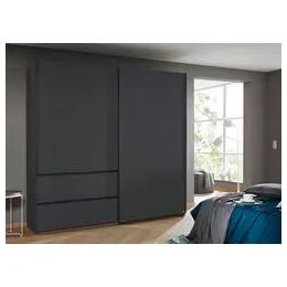 Schwebetürenschrank Rauch "Sevilla" Schränke Gr. B/H/T: 218cm x 210cm x 59cm, 2 St., grau (graumetallic - griffleisten graumetallic) in 2 verschiedenen Grifffarben