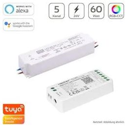 RGB+CCT Dimmer-Set 60W | MiBoxer RGB+CCT WIFI LED Controller 5 Kanal + Mean Wel...