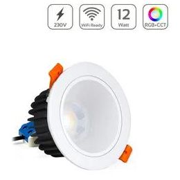 MiBoxer RGB+CCT LED Einbaustrahler Reflector rund weiss 12W Ø114mm 2.4GHz WiFi r...