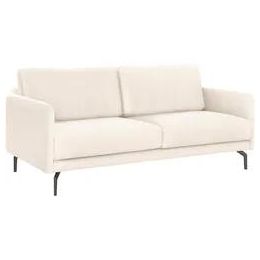 3-Sitzer CREATION BY ROLF BENZ "CR.450, Designsofa, edles Sofa, Loungesofa, Ledersofa, klares Design" Sofas Gr. B/H/T: 190cm x 85cm x 95cm, Leder OSKAR, weiß (perlweiß 534, 12) Armlehne sehr schmal, Breite 190 cm, Alugussfuß Umbragrau