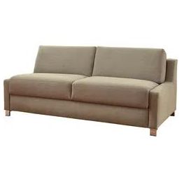 Schlafsofa Bali "Viola" Sofas Gr. 160cm x 200cm, Gelschaummatratze, 7-Zonen-Kaltschaummatratze mit Gelformauflage-Matratzenbezug abnehmbar und bis 60 Grad waschbar (gem. Etikett)-Premium: Ergoflex Lattenrost mit Gelformmatratze-antiallergischer Medicare-Bezug-optimale Druckentlastung-stabile Ergoflex - Unterfederung-temeraturneutrale Dauerelastizität, beige