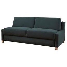 Schlafsofa Bali "Viola" Sofas Gr. 160cm x 200cm, Kaltschaummatratze, Ideal: Ergoflex Lattenrost mit Sensoformmatratze, blau (rauchblau)