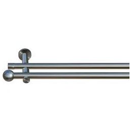 Gardinenstange Indeko "Colombes", silber (edelstahlfarben), L:440cm, Eisen, Gardinenstangen