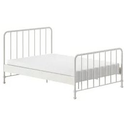 Metallbett Vipack "Bronxx", weiß (weiß matt, weiß matt, weiß matt), B:146,5cm H:110cm L:207cm, Betten, aus Metall