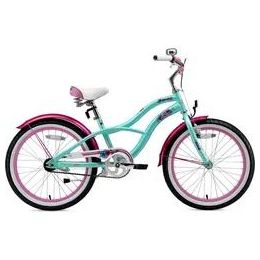 Jugendfahrrad Bikestar "Cruiser" Fahrräder Gr. 29cm, 20 Zoll (50,80cm), blau (mint) Kinder für Damen