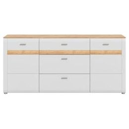 Sideboard Inosign Sideboards Gr. B/H/T: 185cm x 86cm x 43cm, 3 St., grau (ashgra/eiche)