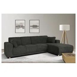 Ecksofa Home Affaire "LEMPS wahlweise Recamiere links oder rechts L-Form", grau (anthrazit), B:297cm H:85cm T:162cm, 100% Polyester, Sofas, incl. Zierkissen, Stellmaße 297x162 cm