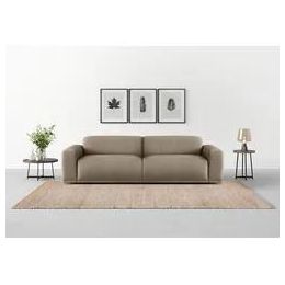 Big-Sofa Trendmanufaktur "Braga, mit hochwertigem Kaltschaum, Megasofa, in Cord erhältlich" Sofas Gr. B/H/T: 254 cm x 72 cm x 107 cm, Struktur LORD, braun (schlamm) modernes Big-Sofa, Couch mit hohem Sitzkomfort, 25472107 cm (BHT)