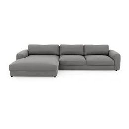 Ecksofa Places of Style "Bloomfield, L-Form" Sofas Gr. B/H/T: 303cm x 84cm x 176cm, Feincord, mega-Recamiere links, XL ohne Bettfunktion und Bettkasten, grau (granit grey) wahlweise mit Bettfunktion und Bettkasten