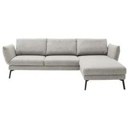 Schöner Wohnen Ecksofa "Spin L-Form", grau (taupe), B:329cm H:87cm T:224cm, 54% Polyacryl, 46% Polyester, SCHÖNER WOHNEN-KOLLEKTION, Sofas, Drehsitz-Funktion, USB-Anschluss, Armlehnfunktion, Rückenverstellung