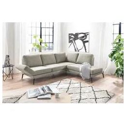 Ecksofa 3C Candy "Kairo L-Form" Sofas Gr. B/H/T: 288cm x 87cm x 223cm, Flachgewebe, Recamiere links, grau (taupe) inklusive Drehsitz, Armlehnen- und Rückenverstellung