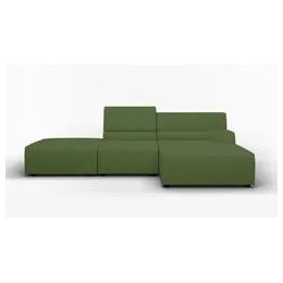 Ecksofa Egoitaliano "Babouche, Designsofa mit außergewöhnlichem Sitzkomfort zum Wohlfühlen" Sofas Gr. B/H/T: 287cm x 80cm x 98cm, Leder CAREZZA, Recamiere rechts, grün (sprite)