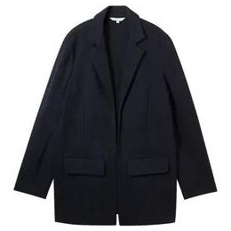 Tom Tailor Damen Blazer mit Struktur, blau, Uni, Gr. XXL