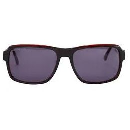 Tom Tailor Herren Rechteckige Sonnenbrille, rot, Uni, Gr. ONESIZE