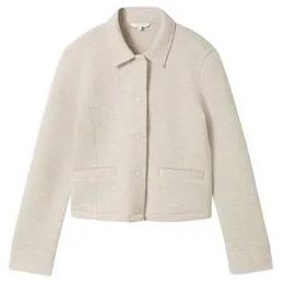 Tom Tailor Damen Piqué Blazer Jacke, weiß, Uni, Gr. XXXL