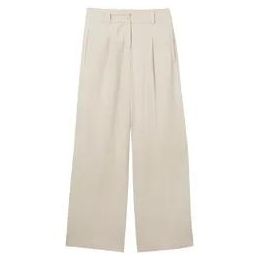 Tom Tailor Damen Lea Wide Leg Hose, weiß, Uni, Gr. 44/32