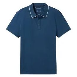 Tom Tailor Herren Basic Poloshirt, blau, Uni, Gr. XXL