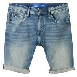 Tom Tailor Herren Superflex Josh Jeansshorts, blau, Uni, Gr. 31