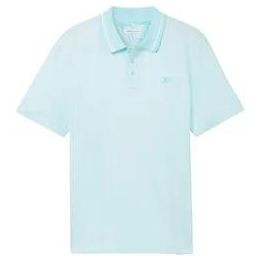 Tom Tailor Herren Basic Poloshirt, blau, Streifenmuster, Gr. XXXL